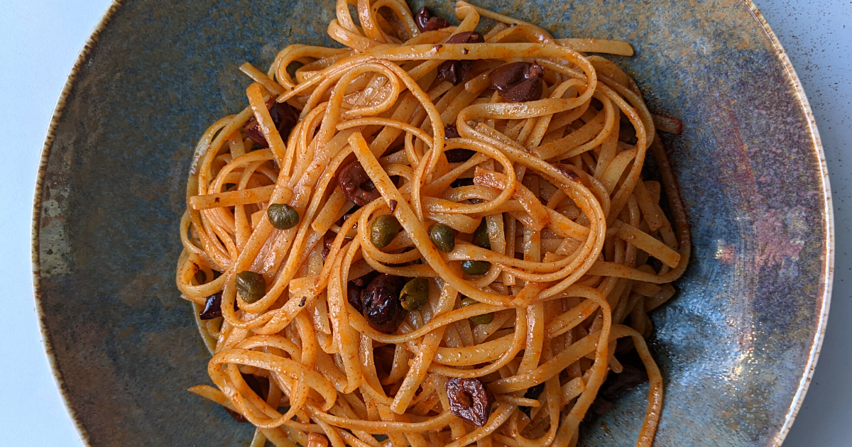 Vegan Puttanesca - Greek Appetite